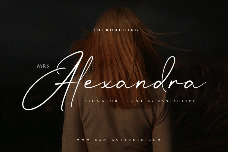 Mrs Alexandra// Elegant Signature font « rantaustudio