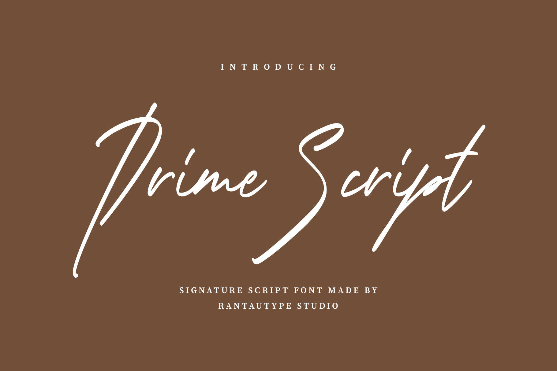 Prime Script Signature Font - Rantau Studio