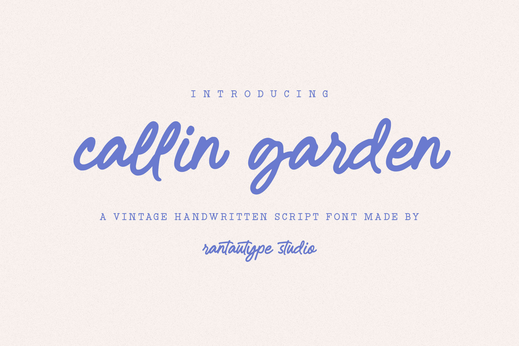 Callin Garden Vintage Handwritten Font - Rantau Studio